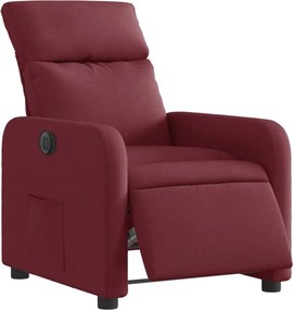 Elektrické polohovací křeslo vínové textil 3206684