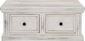 Konferenční stolek bílý 70x70x30 cm masivní mangovníkové dřevo 249872
