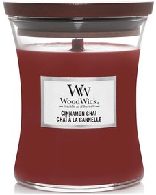 WoodWick – svíčka Cinnamon Chai (Skořice a vanilka) Velikost: střední 275 g