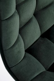 Barová židle-  H120- Zlatá/ Tmavě zelená