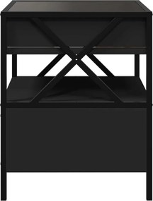Noční stolek s Infinity LED černý 40 x 40 x 51 cm 3284101