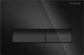 UPTrend Ovládací tlačítko pro WC podomítkové moduly YOSEMITE SHINY BLACK UP002‑B18, černá lesk