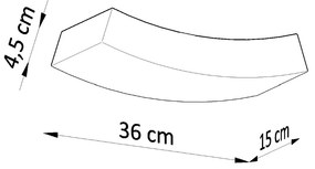 Nástěnné svítidlo Hattor, 1x bílé keramické stínítko