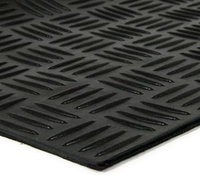 Gumová schodová rohož Criss Cross, FLOMAT - délka 25 cm, šířka 75 cm a výška 0,5 cm