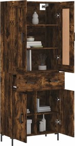 Skříň highboard kouřový dub 69,5 x 34 x 180 cm kompozitní dřevo 3199878