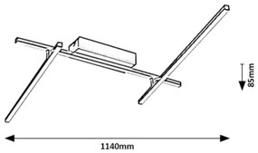 Rabalux 71019 - LED Stropní svítidlo NEGAN LED/24W/230V 4000K