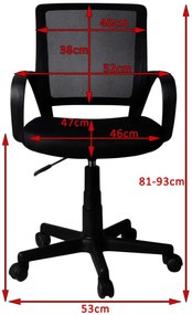 Kancelářská židle FD-6 bílá / růžová