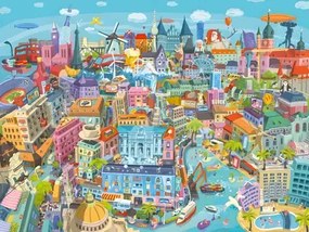 HEYE Puzzle Stará dobrá Evropa / 1500 dílků / 80 × 60 cm