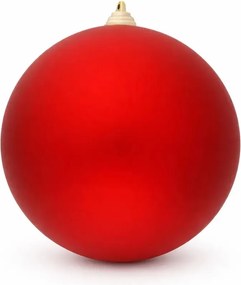 Velká vánoční koule 20 cm, červená, matná, UV
