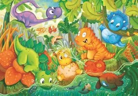 Clementoni PUZZLE Šťastná oáza dinosaurů MAXI / 24 dílků / od 3 let