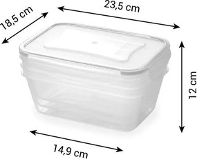 TESCOMA Dóza FRESHBOX 3 ks, 1,0 l, obdélníková
