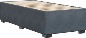 Rám postele bez matrace tmavě šedá 100 x 200 cm samet 3284614