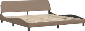 Postel s matrací Dover cappuccino 200 x 200 cm umělá kůže 3208481