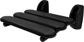A140110 Sedačka do sprchy sklopná, nosnost 130 KG - matná černá, 36 × 25,4 cm