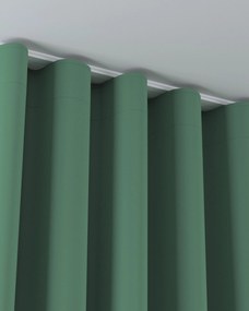 Závěs na řasící pásce wave barva zelená látka zatemňovací
