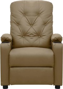 Polohovací křeslo cappuccino umělá kůže 339124