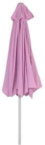 Slunečník N18 Ø 2,7m sklopný polyester/hliník - lila