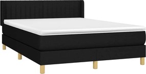 Box spring postel s matrací černá 140x200 cm textil 3130435