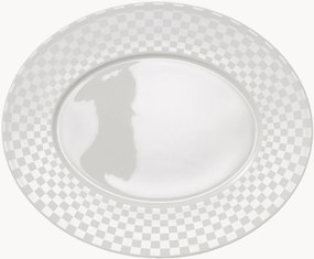 Sada oválných servírovacích talířů z kostního porcelánu Cross White, 6 dílů