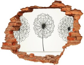 Wallmuralia Samolepící díra na stěnu Pampelišky 90x70 cm