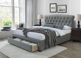 Čalouněná postel Avanti 160x200 dvoulůžko - šedé