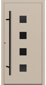 Hliníkové vchodové dveře FM Turen Premium P90 M23 BLACKLINE krémová RAL1015 Orientace dveří: Levé, otevírání dovnitř, Standardní rozměr dveří včetně rámu: 100 cm x 200 cm - vnější rozměr rámu
