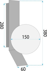 Toolight Toolight, nástěnné svítidlo 1xE27, APP1758-1W, zlatá-bílá, OSW-04345