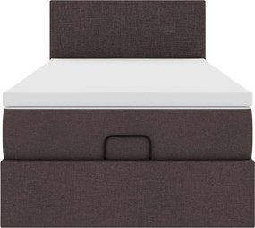 Osmanský postel s matrací tmavě šedá 100x200 cm textil 3311355