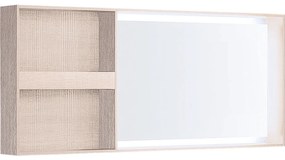 Geberit Citterio - Zrcadlo 1334x584 mm s LED osvětlením a poličkou, béžový dub 500.571.JI.1