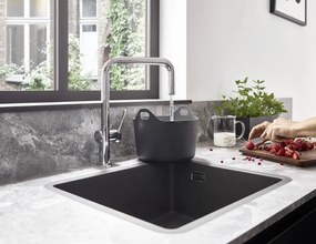 Hansgrohe S51, dřez pod desku 450, černý grafit, HAN-43431170