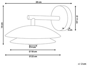 Kovová nástěnná lampa bílá LASOLO Beliani