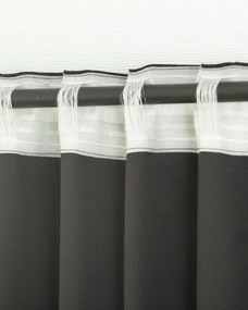 Hotový závěs BASIC s řasící páskou 140x260cm černý