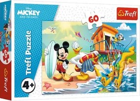 Trefl - Puzzle - Mickey Mouse: na pláži / 60 dílků / 33 x 22 cm / věk