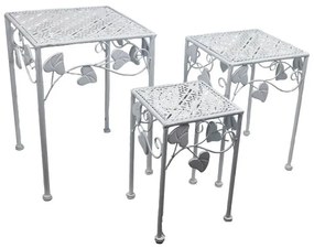 Morex Kovový stolek, sada 3 ks K3371