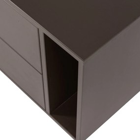 Tmavě hnědý TV stolek z borovicového dřeva 200x45x44 cm Settle Down – vtwonen