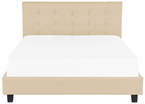 Čalouněná postel 180 x 200 cm béžová LA ROCHELLE Beliani