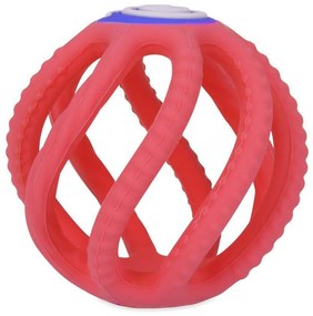 Nuby Kousátko kulička silikonová 3m + Růžová
