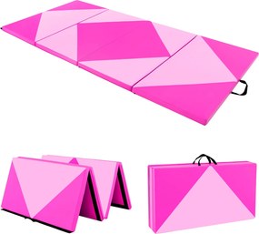 Costway 240 cm skládací gymnastická podložka 240 cm x 117 cm x 5 cm
