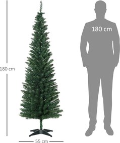 HOMCOM Vánoční stromek 390 špiček zelený Ø 55 x H180 cm