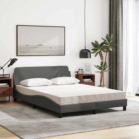 Postel s matrací Dover tmavě šedá 140 x 190 cm textil 3208385