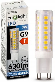 ECOLIGHT LED žárovka - G9 - 7W - 630Lm - studená barva Ekologické světlo