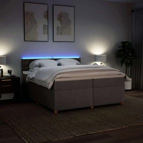 Box spring postel s matrací taupe 200x200 cm textil 3289105