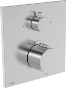 Hansa EasyTherm - Termostatická baterie pod omítku, pro 2 spotřebiče, broušená ocel 8114926280