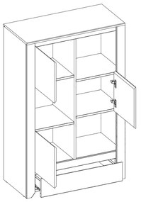 Sconto Komoda ANGEL 31 dub craft bílý