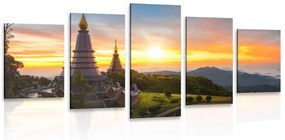 5-dílný obraz ranní východ slunce nad Thajskem