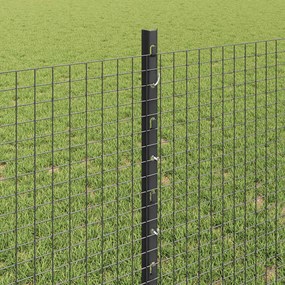 Svařovaná drátěná plotovina s tyčkami 50 x 0,8 m Šedá Síťovina 3336630