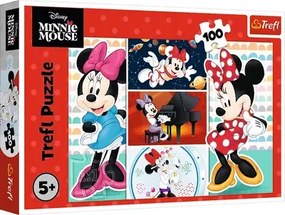 TREFL Puzzle Zábavná Minnie / 100 dílků / 41 x 27,5 cm