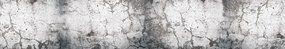DIMEX | Fototapeta do kuchyně Šedá oprýskaná zeď KI-350-269 | 350 x 60 cm | šedá