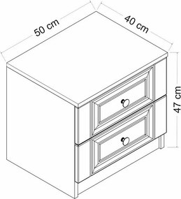 Noční stolek Kale White