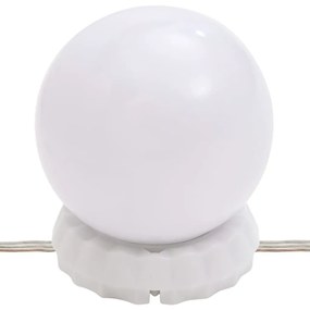 Toaletní stolek s LED medově hnědý 95x50x133,5 cm borovice - Default Title